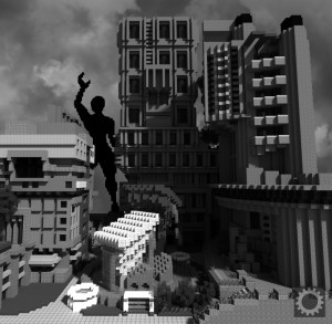 Gamers design Brutalist buildings on Minecraft