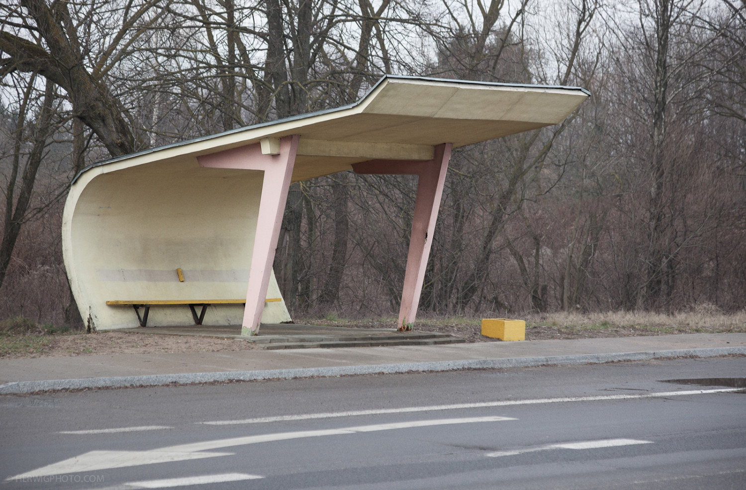 Christopher Herwig photographs space-age Soviet bus stops