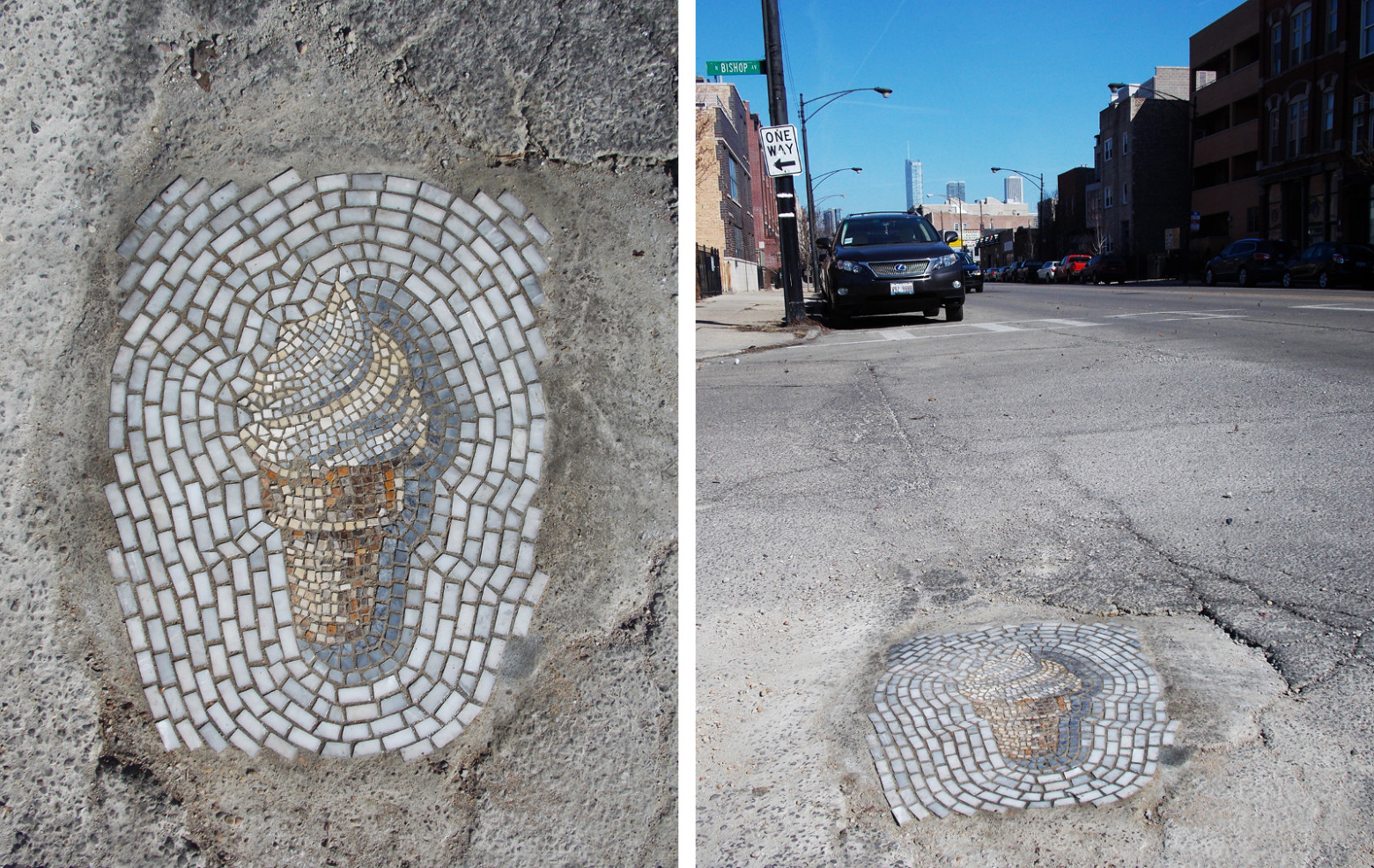 Chicago’s potholes are being filled with tiny artworks - The Spaces
