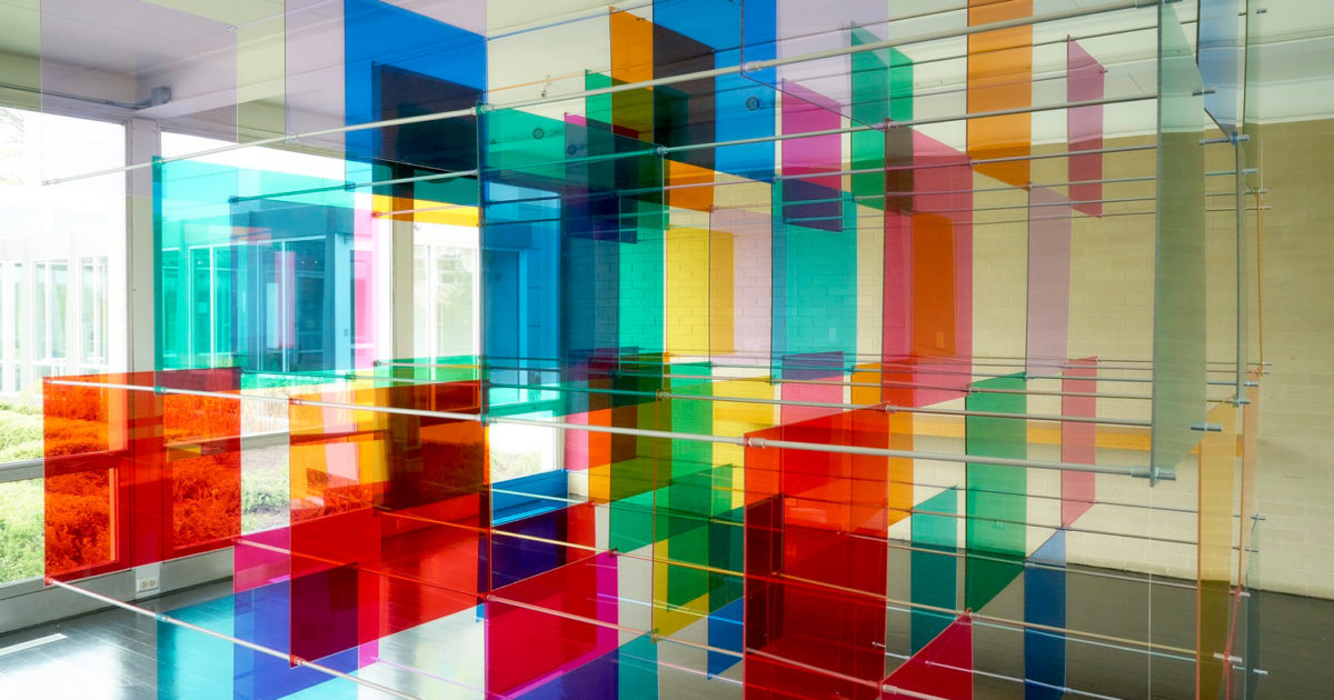 A Mondrian-esque installation has opened at Mies van der Rohe’s ...
