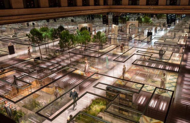 Fendi builds a glass maze for its Paris Couture show